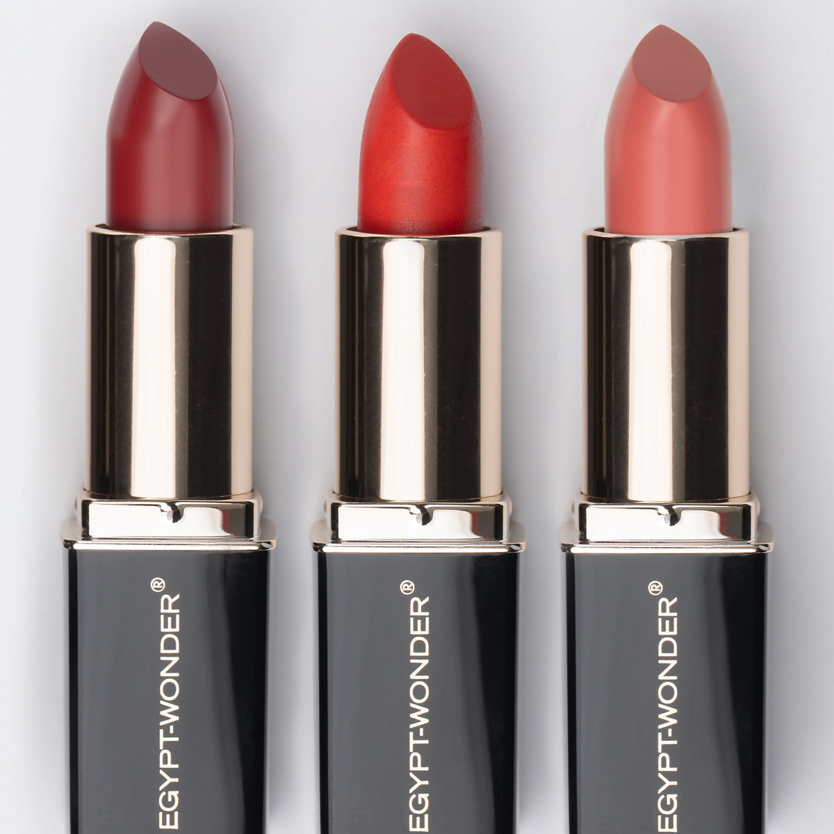 EGYPT-WONDER Day+Night Lipstick im Set – Mulberry, Cherry & Champagne